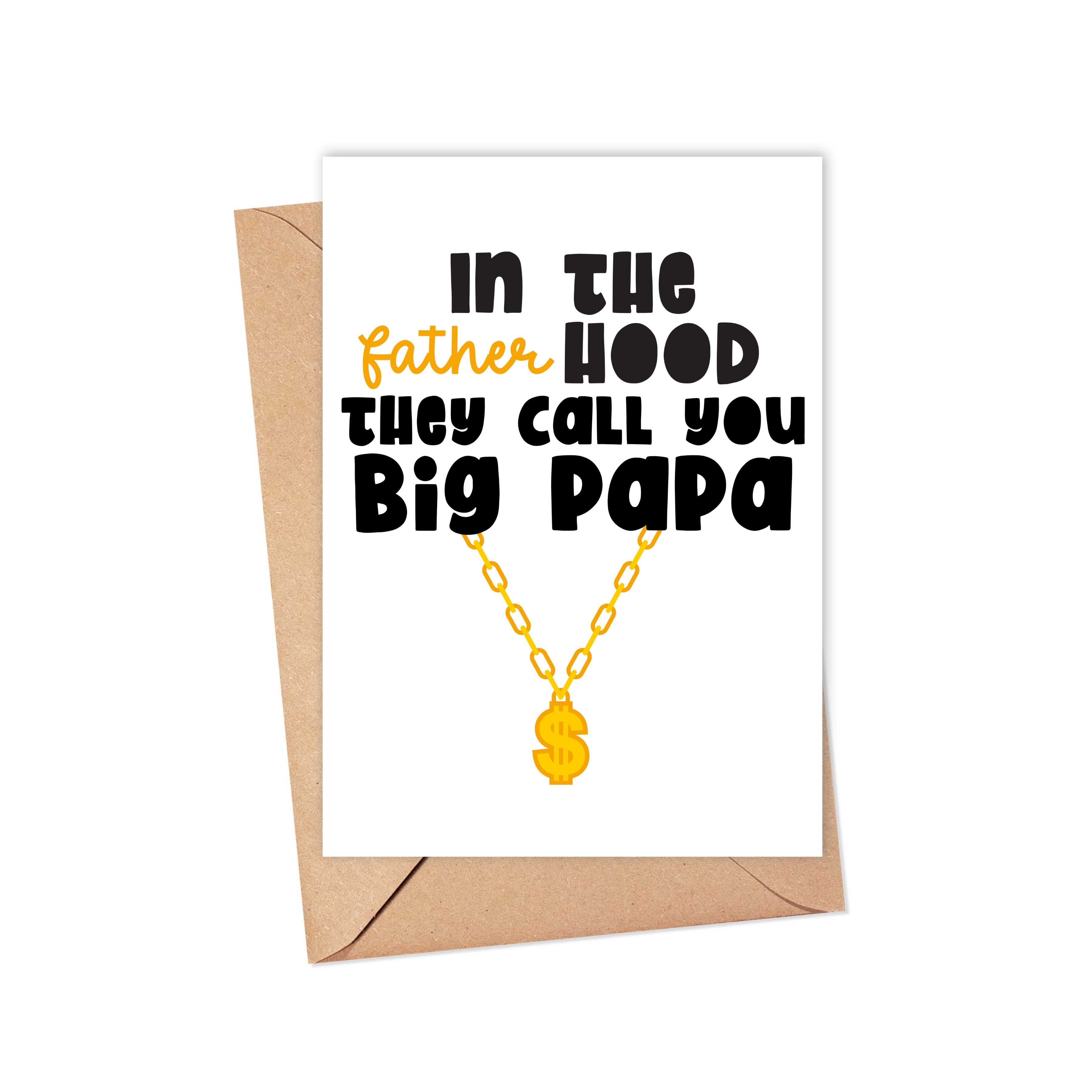 Big Papa Funny Fathers Day Card for Dad - Fatherhood Card – R is for Robo